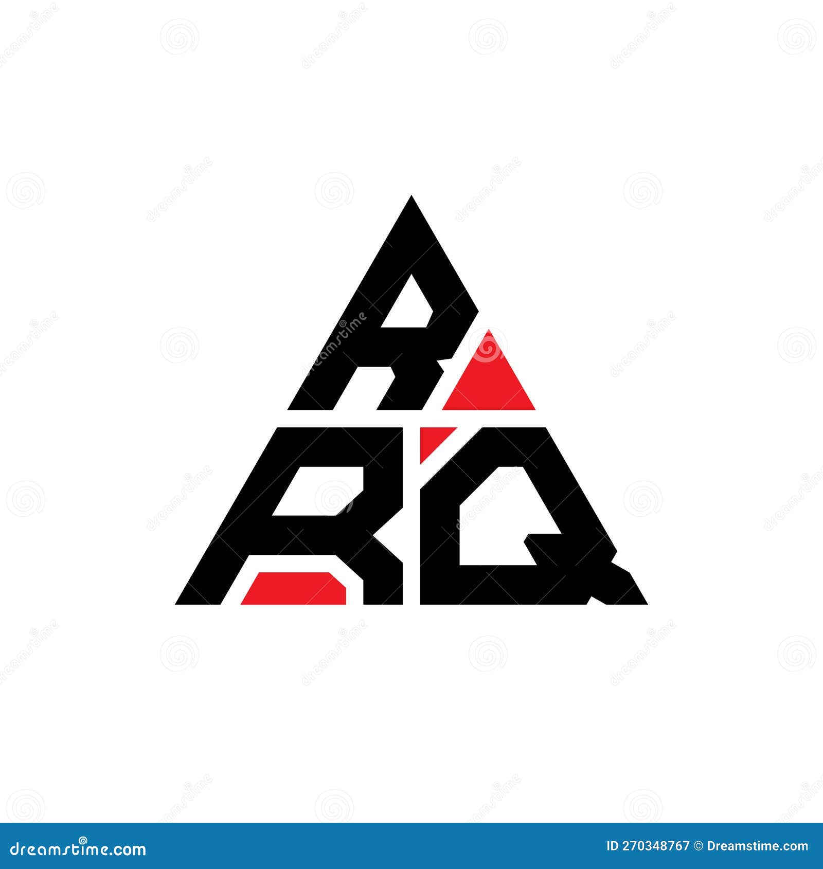 RRQ Triangle Letter Logo Design with Triangle Shape. RRQ Triangle Logo ...