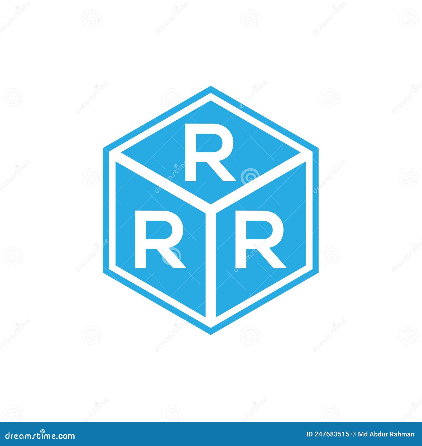 RRR Letter Logo Design on Black Background. RRR Creative Initials ...