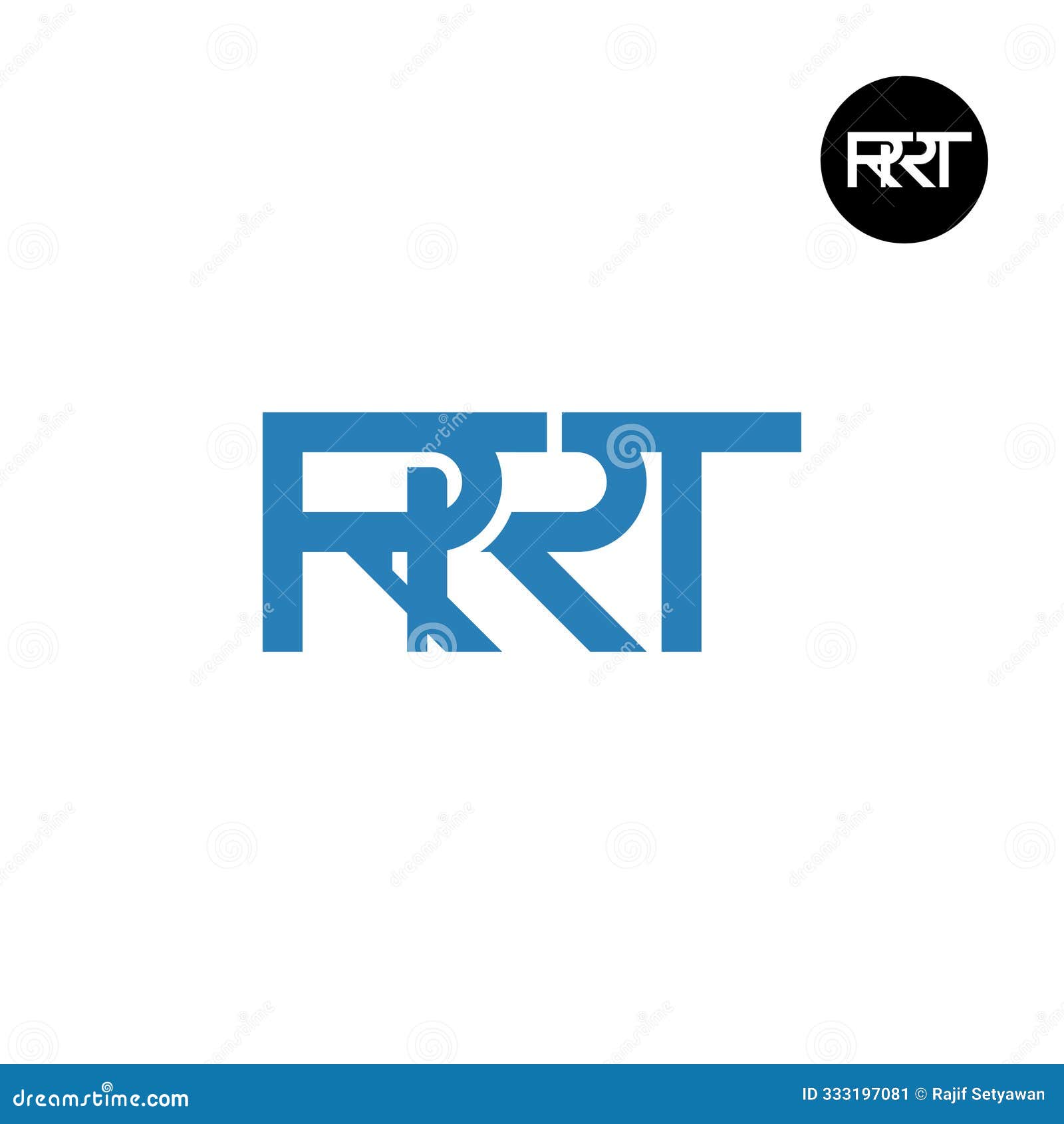 RRT Logo Letter Monogram Design Stock Vector - Illustration of initials ...