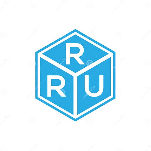 RRU Letter Logo Design on Black Background. RRU Creative Initials ...