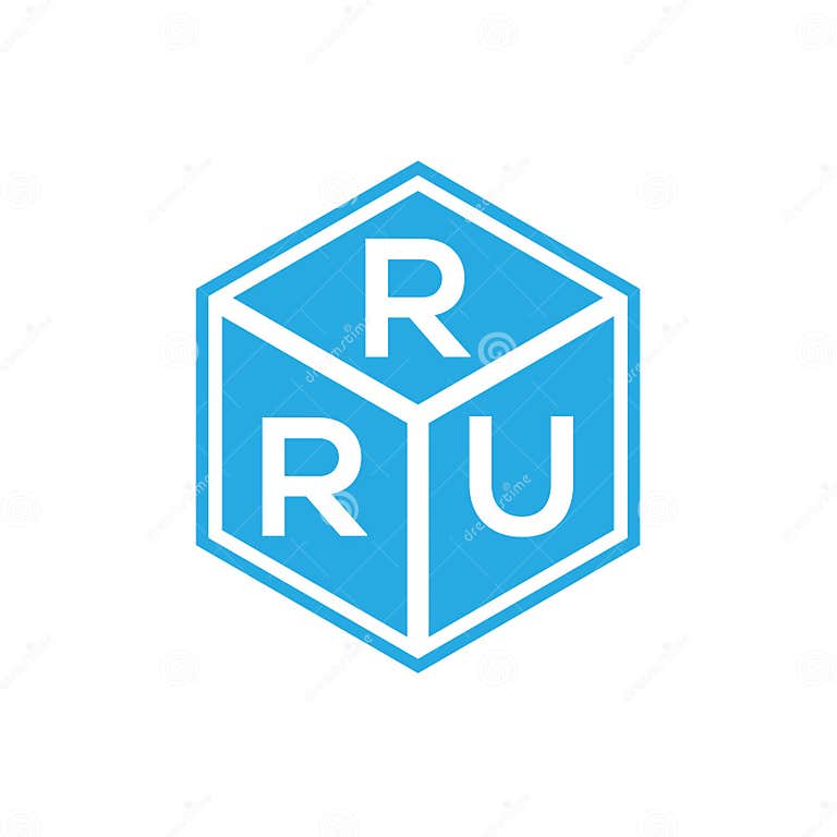RRU Letter Logo Design on Black Background. RRU Creative Initials ...