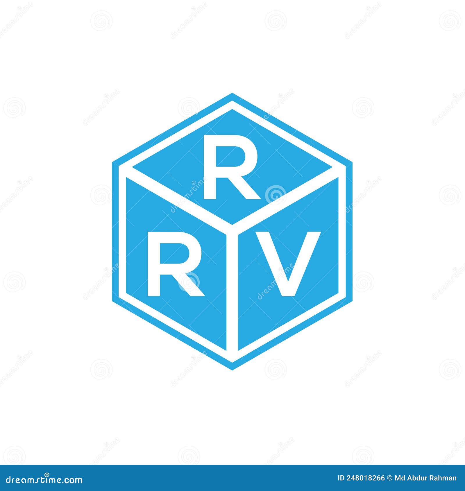 RRV Letter Logo Design on Black Background. RRV Creative Initials ...