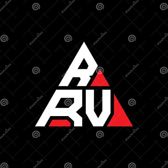 RRV Triangle Letter Logo Design with Triangle Shape. RRV Triangle Logo ...