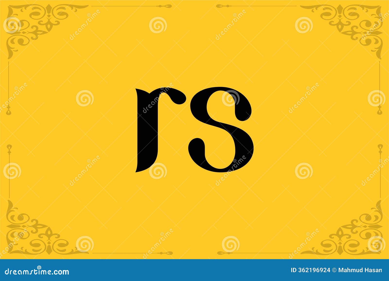 RS abstract luxury logo stock vector. Illustration of identity - 362196924