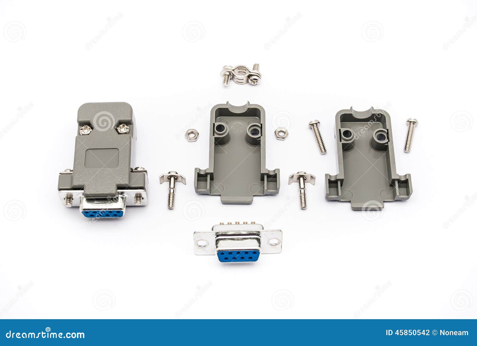 RS-232 Connector Assembly stock photo. Image of interface - 45850542