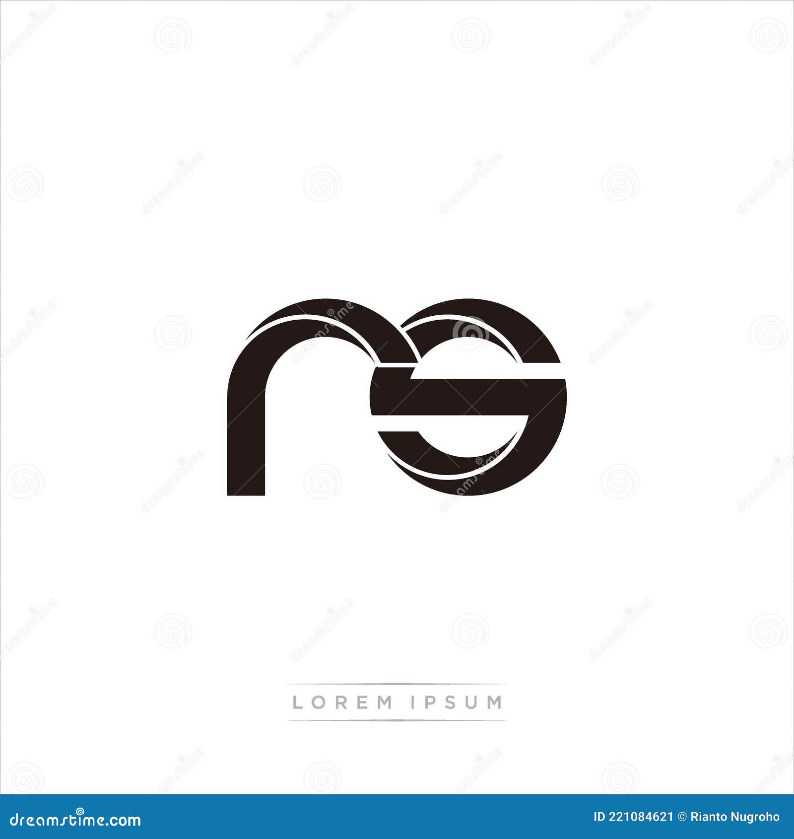 Rs Initial Letter Split Lowercase Modern Monogram Linked Outline ...