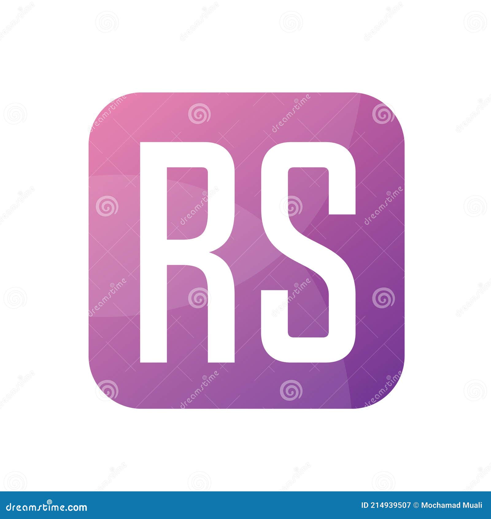 RS Letter Logo Design with Simple Style Stock Vector - Illustration of ...