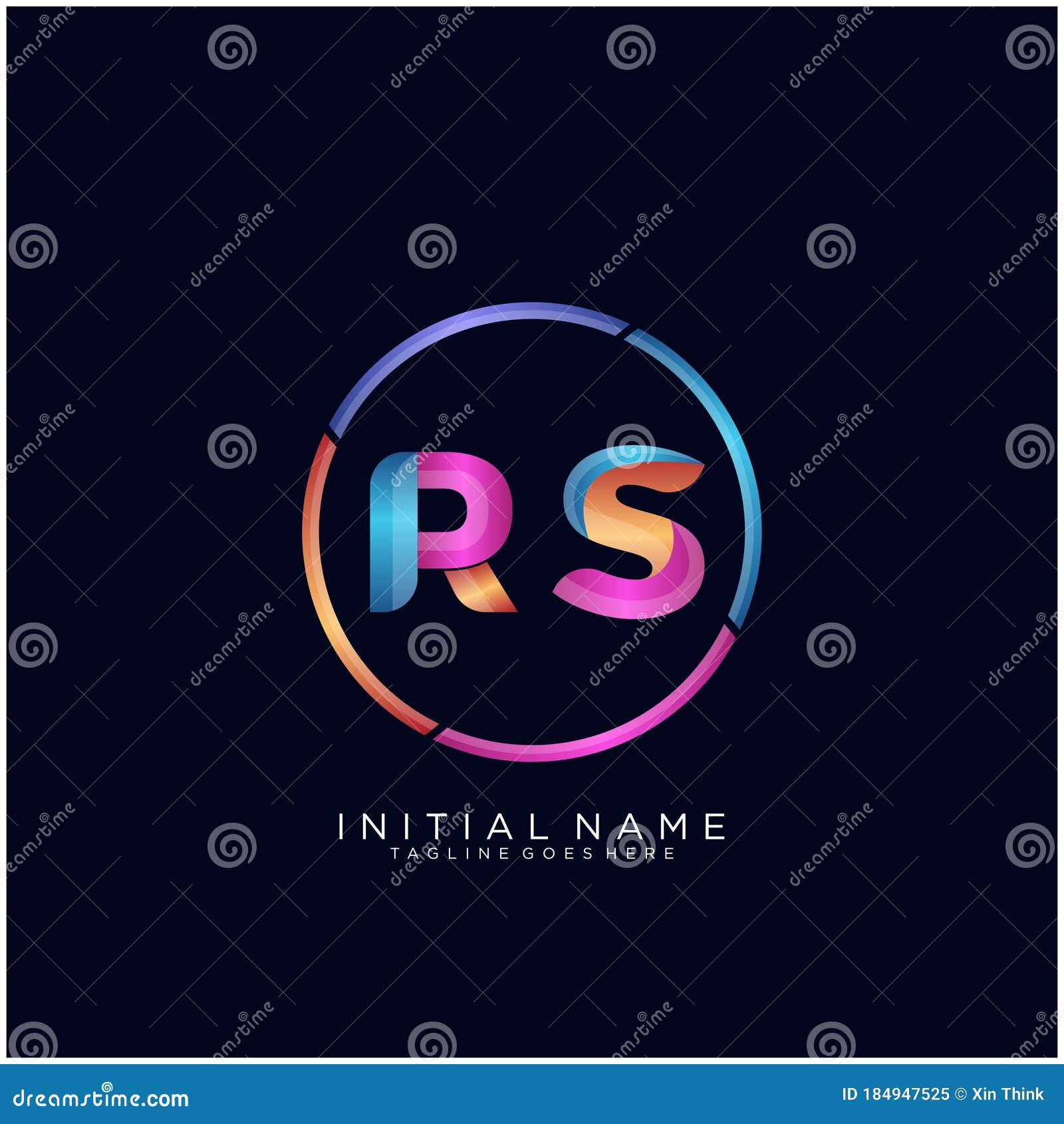 RS Letter Logo Icon Design Template Elements Stock Vector ...