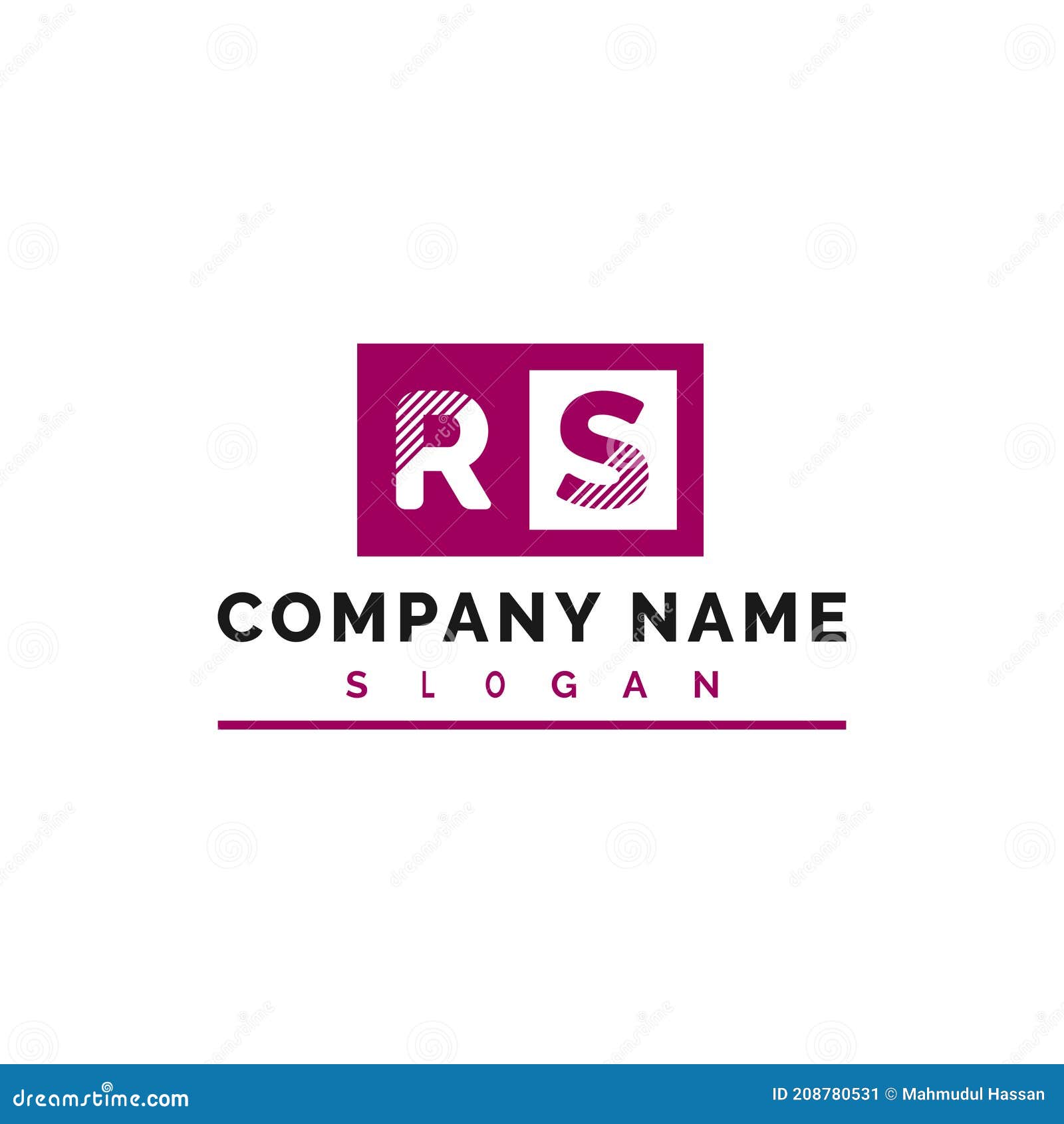 RS Logo Design. RS Letter Logo Vector Illustration - Vector Stock ...