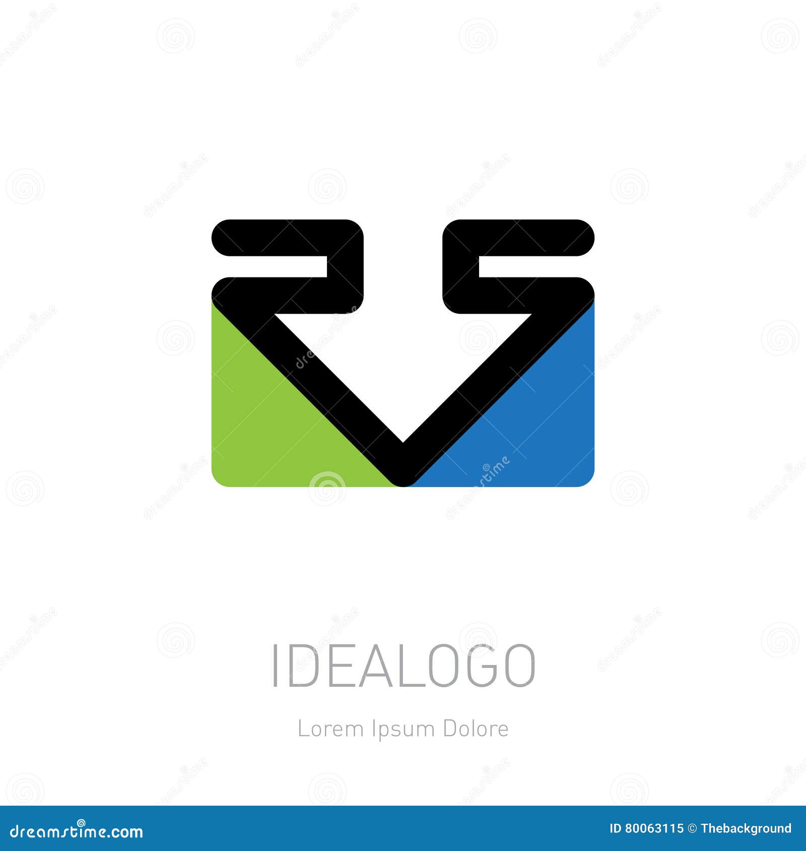 RS Logo. Logotype Template with Arrow and Triangles. Vector Design ...