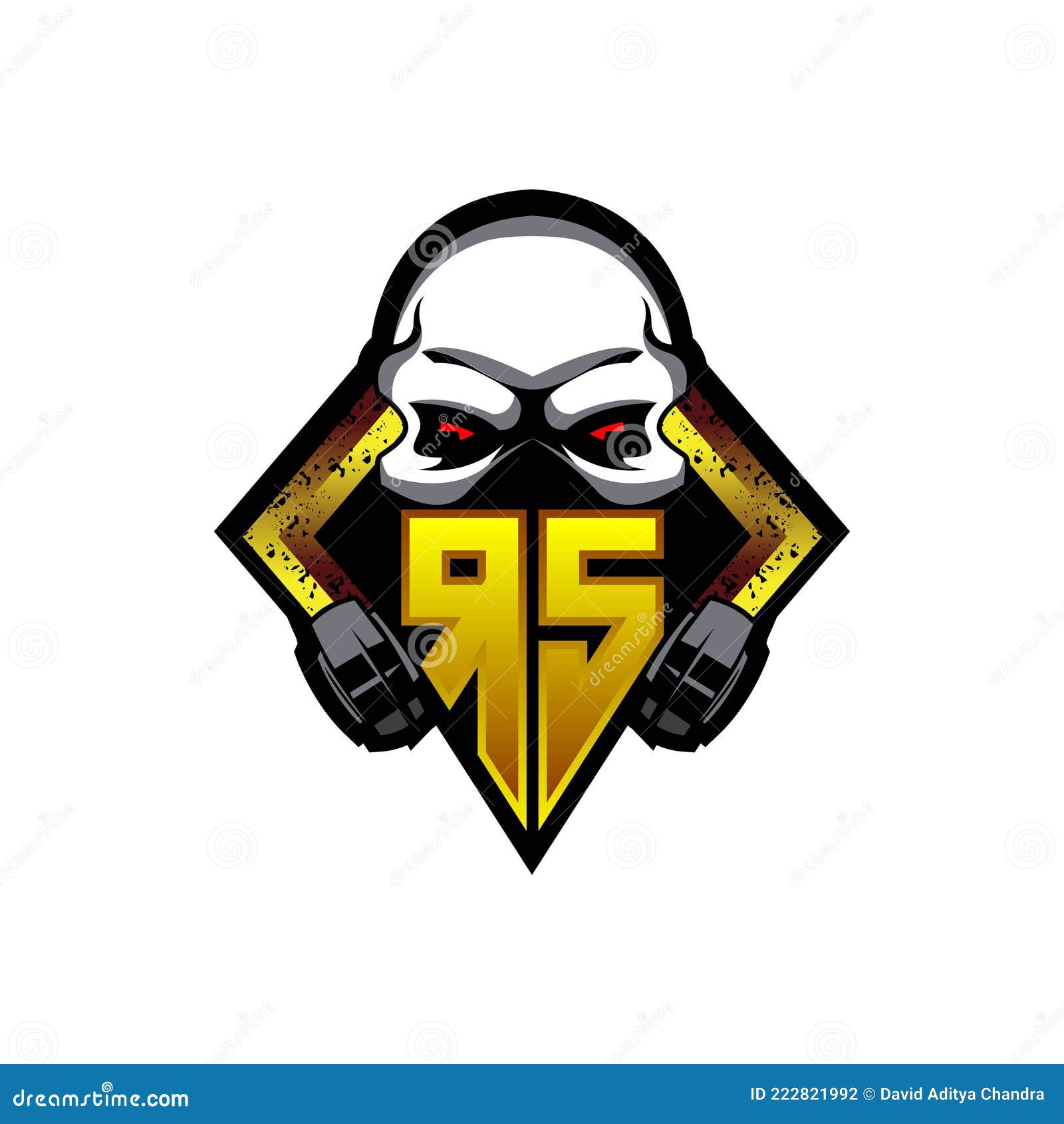 RS Logo Monogram with Skull Shape Designs Template Stock Vector ...