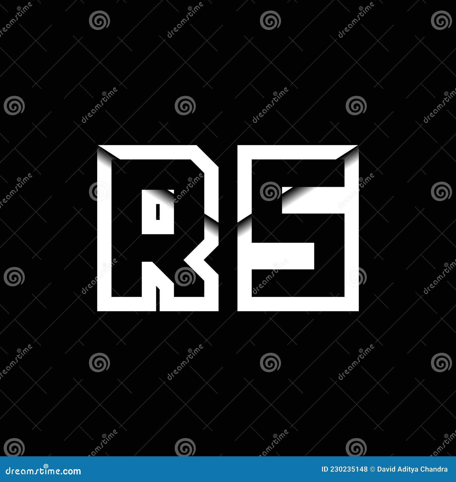 RS Monogram Envelope Shape Style Stock Vector - Illustration of ...