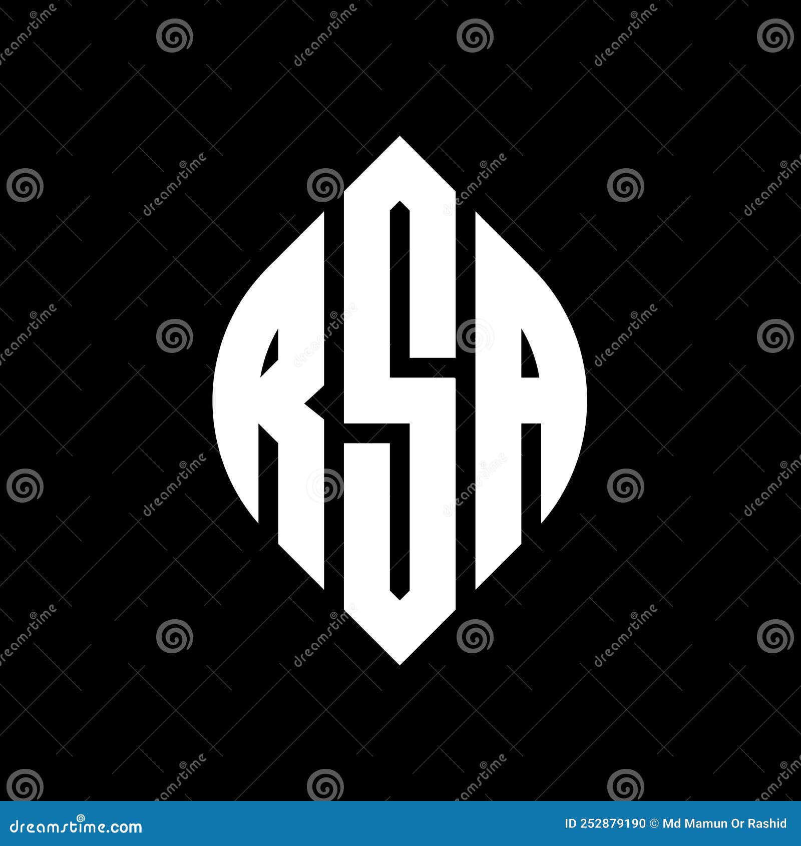 RSA Circle Letter Logo Design with Circle and Ellipse Shape. RSA ...