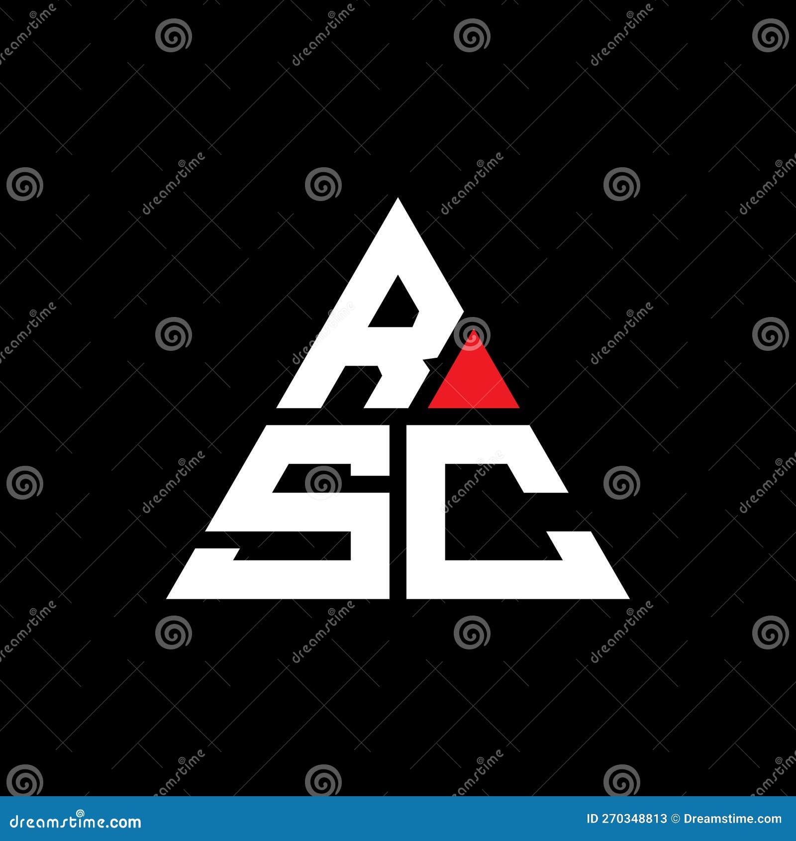 RSC Triangle Letter Logo Design with Triangle Shape. RSC Triangle Logo ...