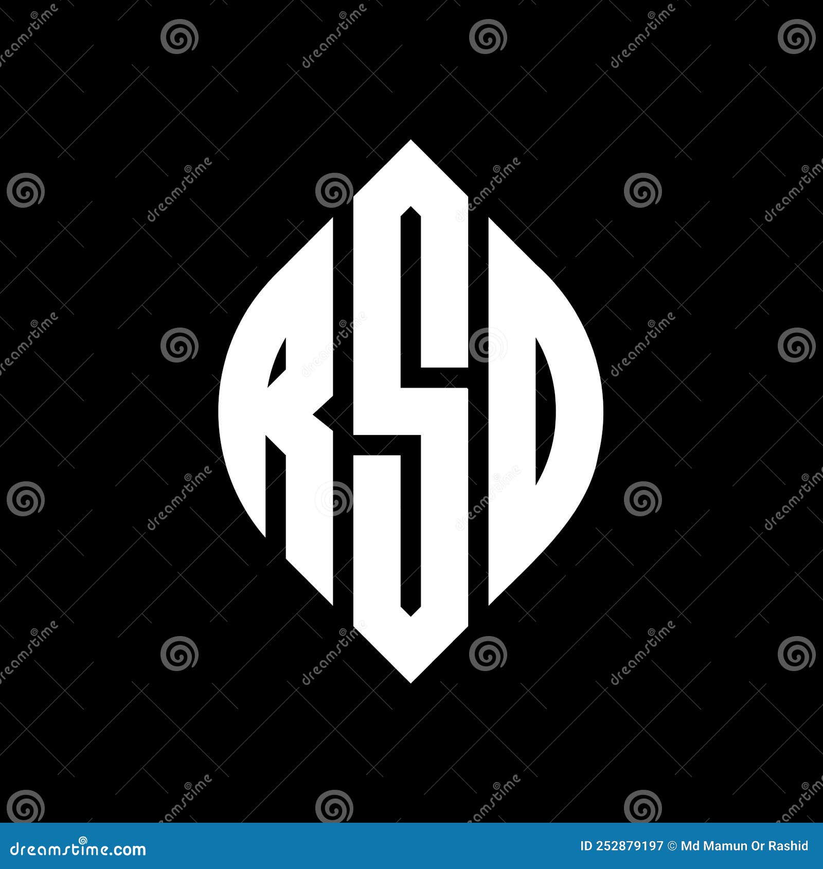 RSD Circle Letter Logo Design with Circle and Ellipse Shape. RSD ...