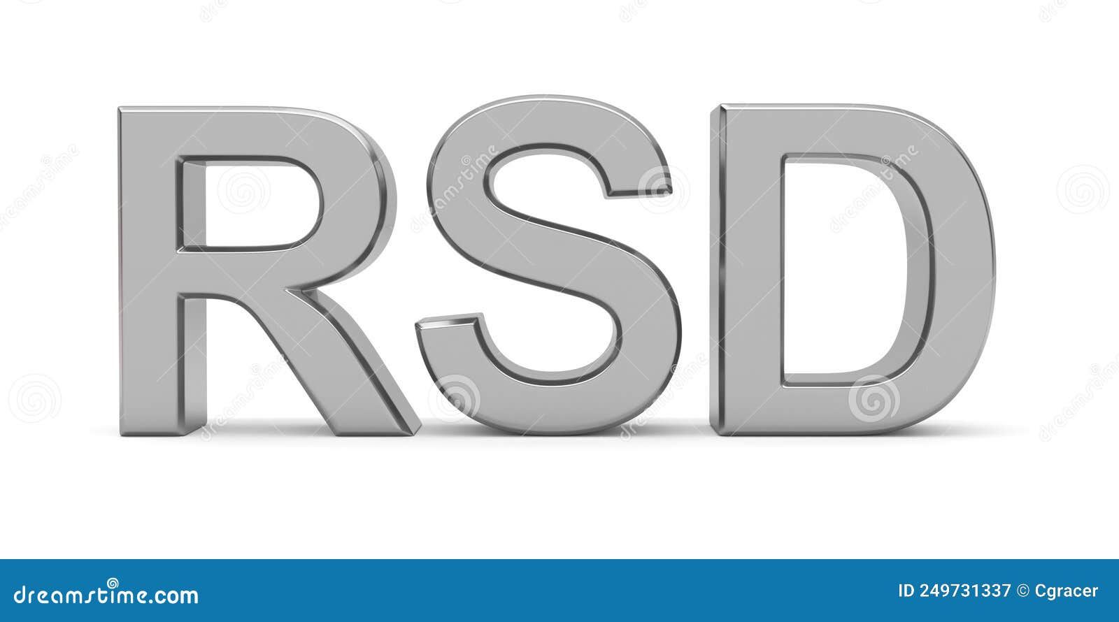 RSD Serbian Dinar Currency Code Stock Illustration - Illustration of ...