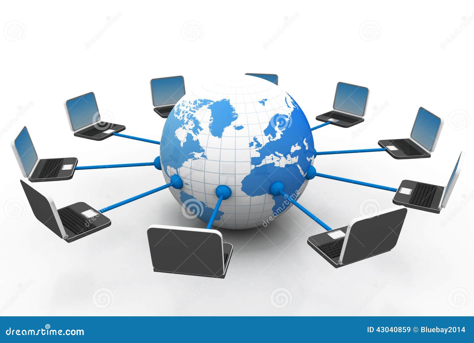 Réseau Informatique Global Illustration Stock - Image: 43040859