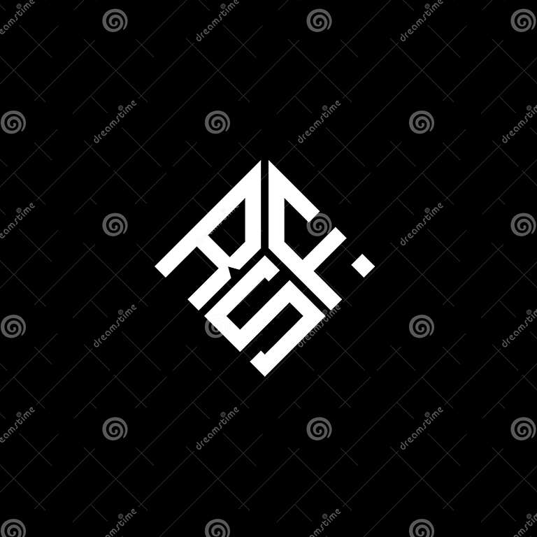 RSF Letter Logo Design on Black Background. RSF Creative Initials ...