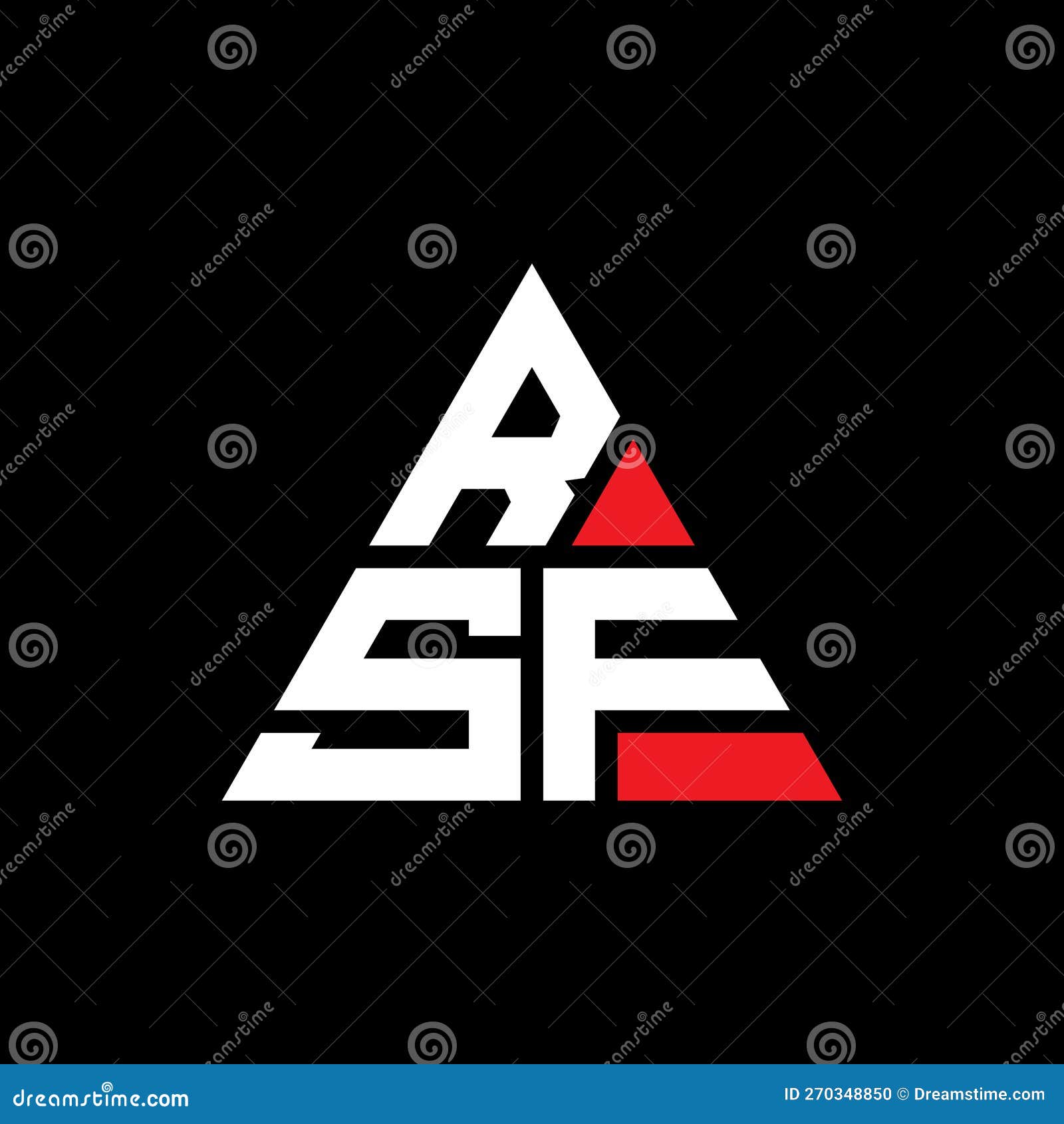 RSF Triangle Letter Logo Design with Triangle Shape. RSF Triangle Logo ...