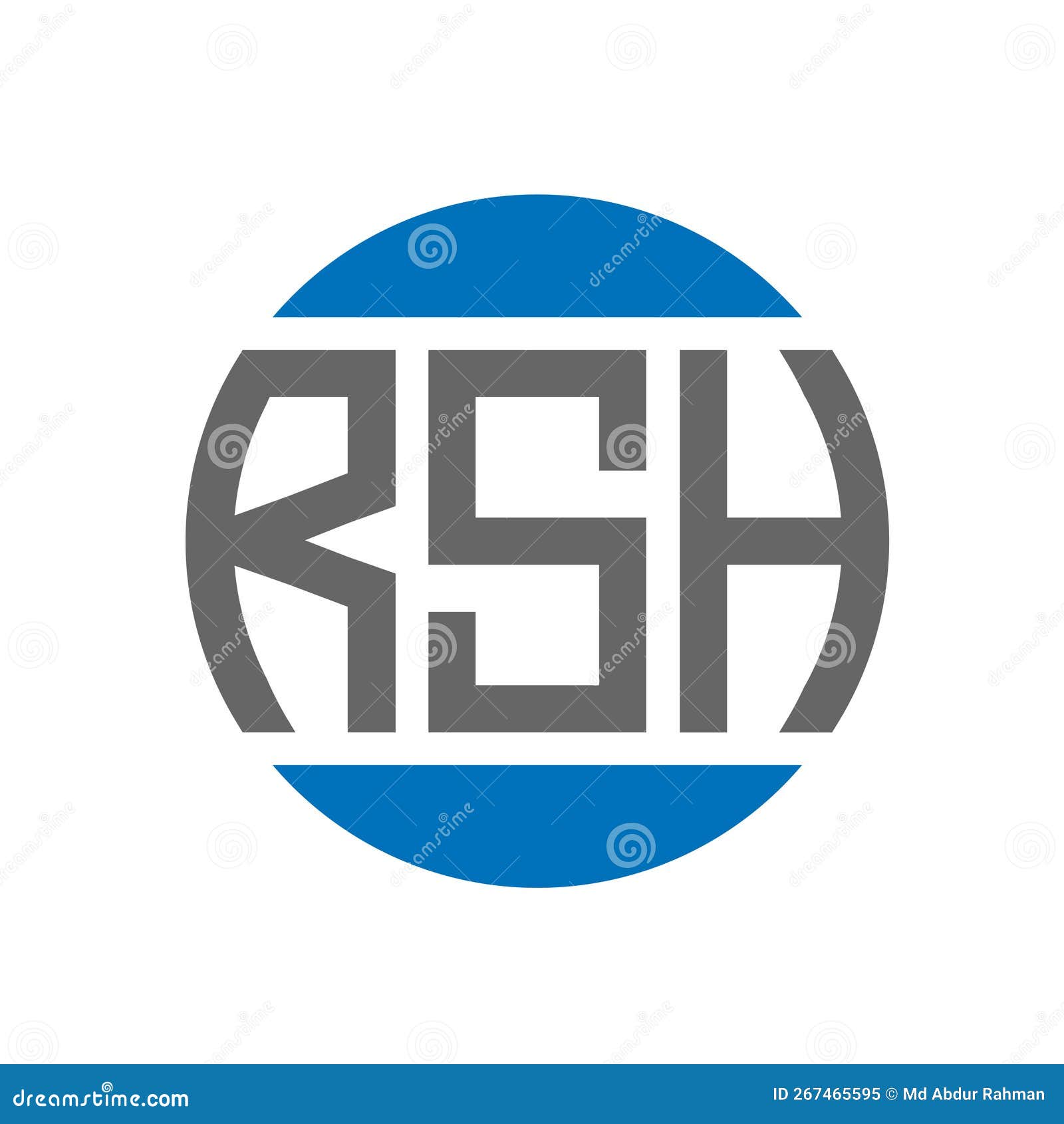 RSH Letter Logo Design on White Background. RSH Creative Initials ...