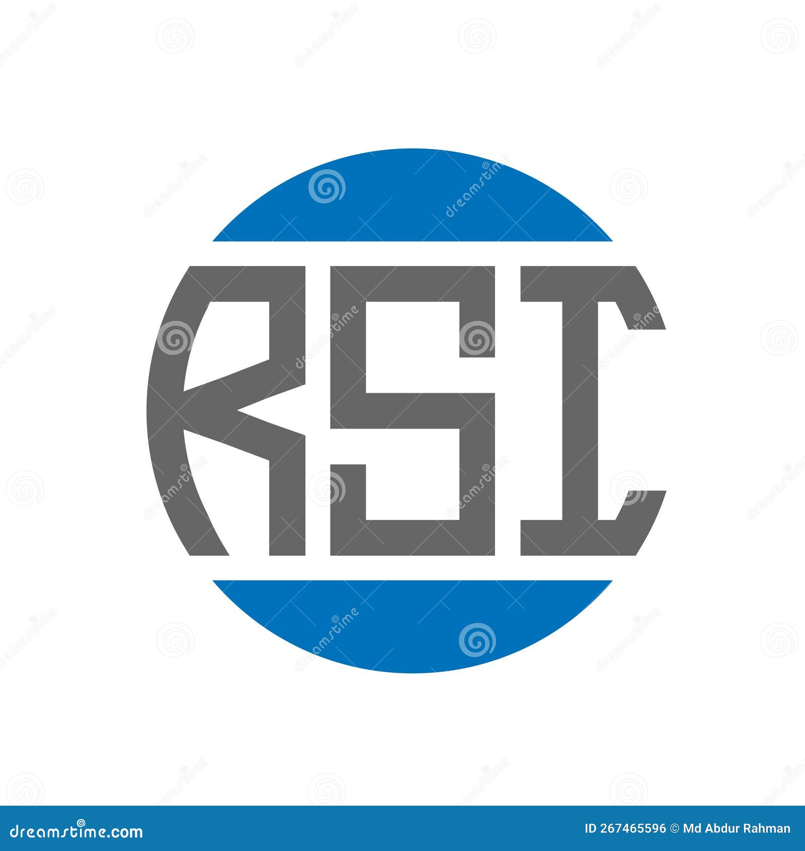 RSI Letter Logo Design on White Background. RSI Creative Initials ...