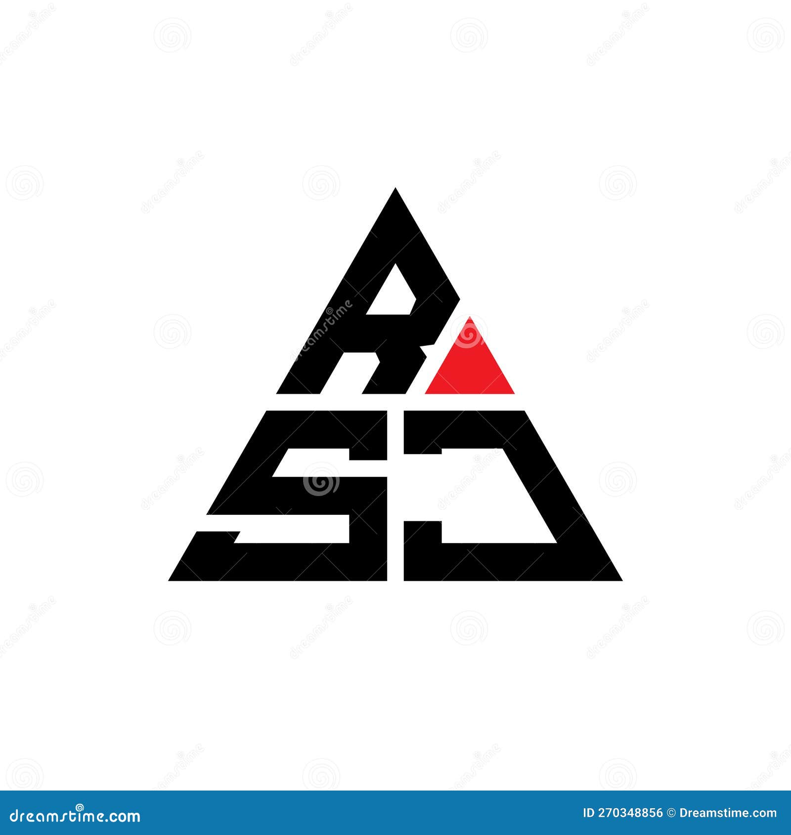 RSJ Triangle Letter Logo Design with Triangle Shape. RSJ Triangle Logo ...