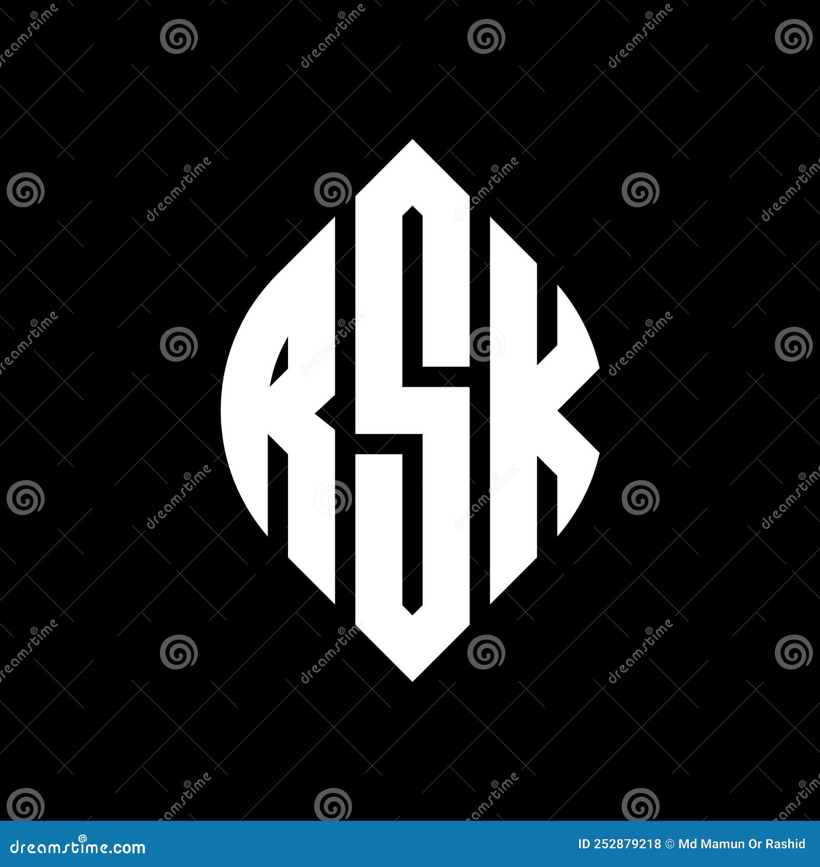 RSK Circle Letter Logo Design with Circle and Ellipse Shape. RSK ...