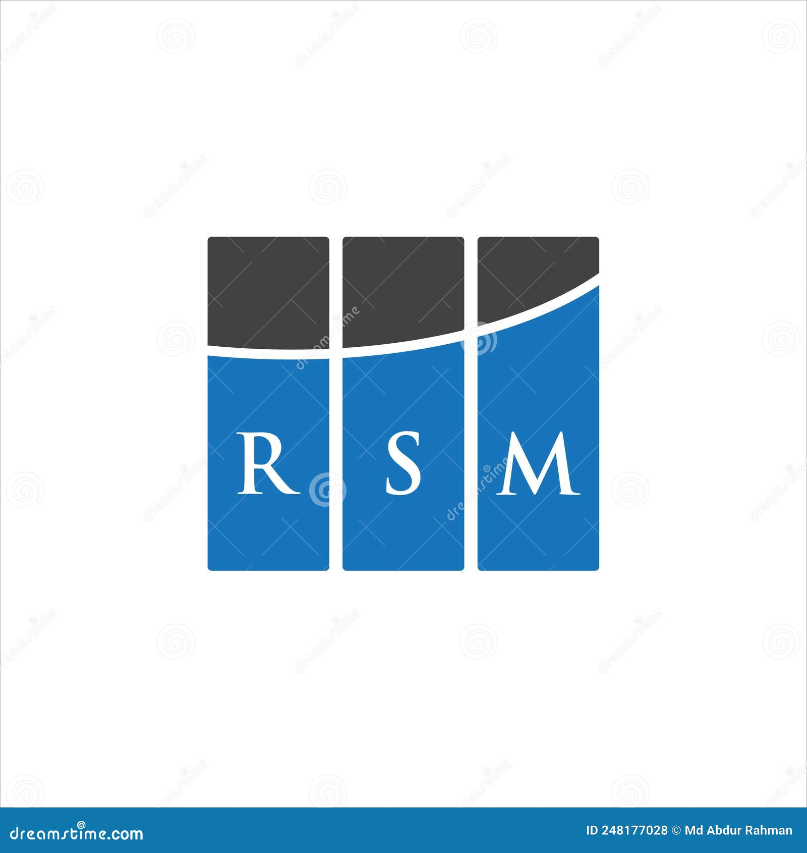 RSM Letter Logo Design on WHITE Background. RSM Creative Initials ...