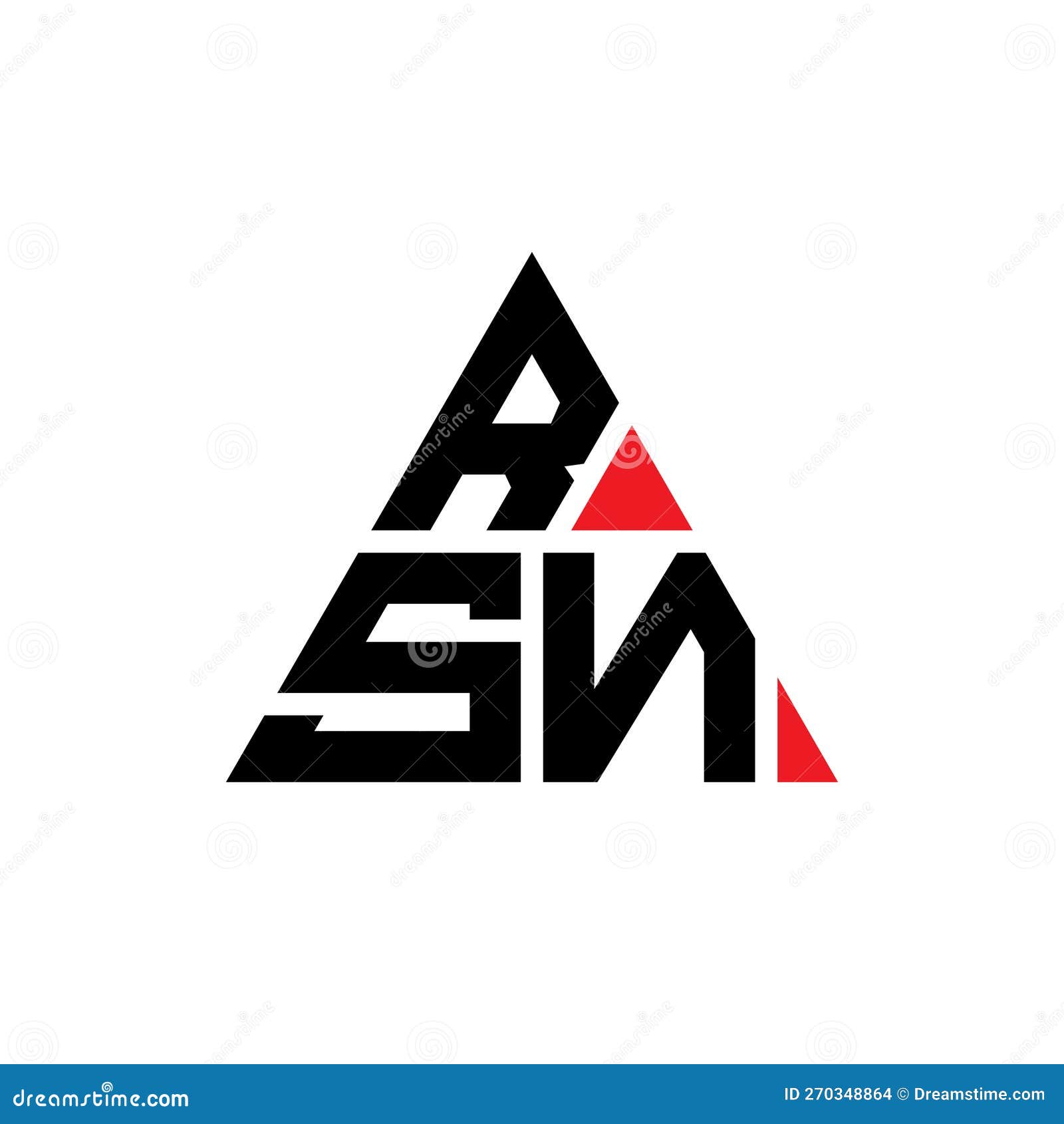 RSN Triangle Letter Logo Design with Triangle Shape. RSN Triangle Logo ...