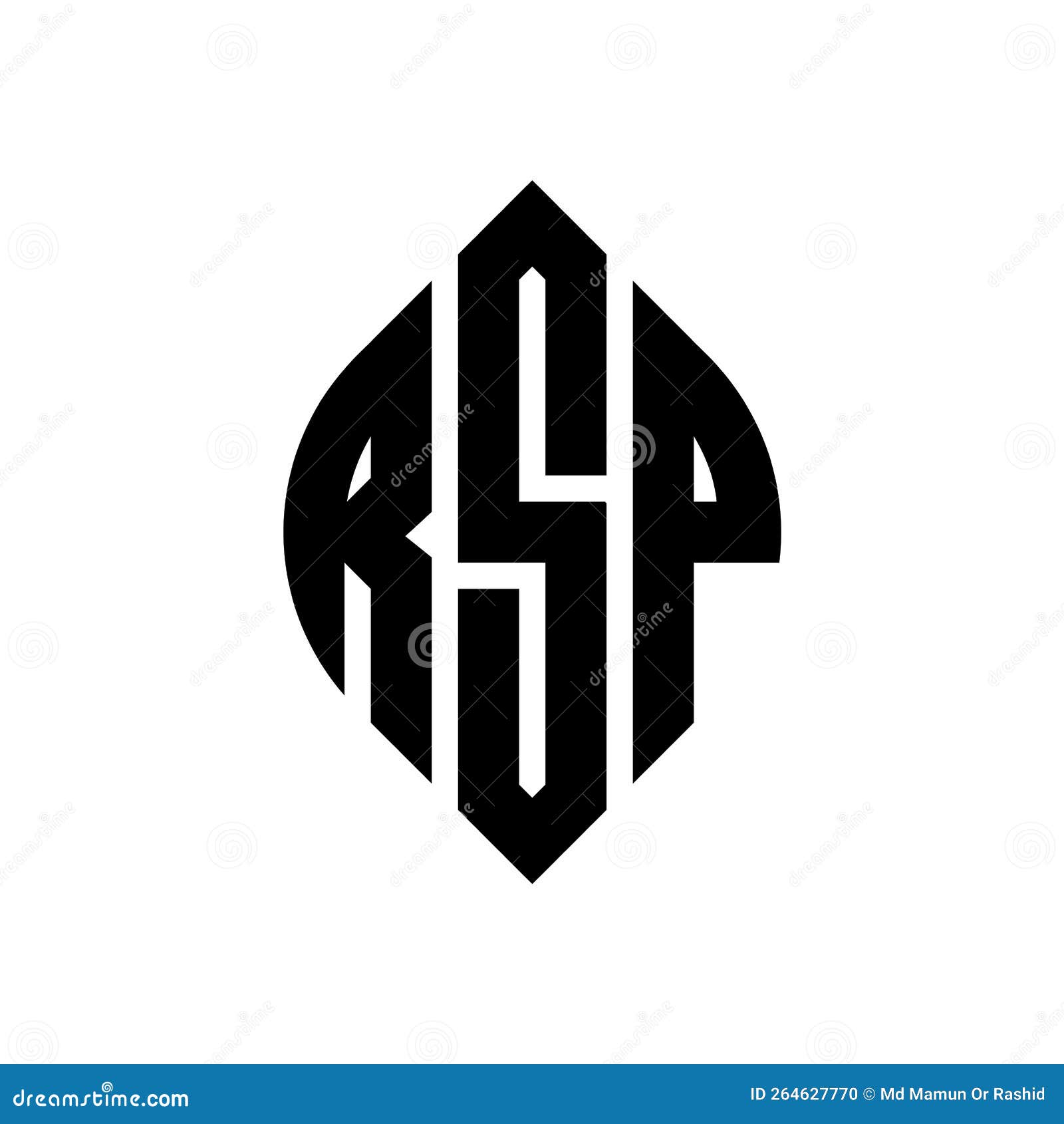 RSP Circle Letter Logo Design with Circle and Ellipse Shape. RSP ...