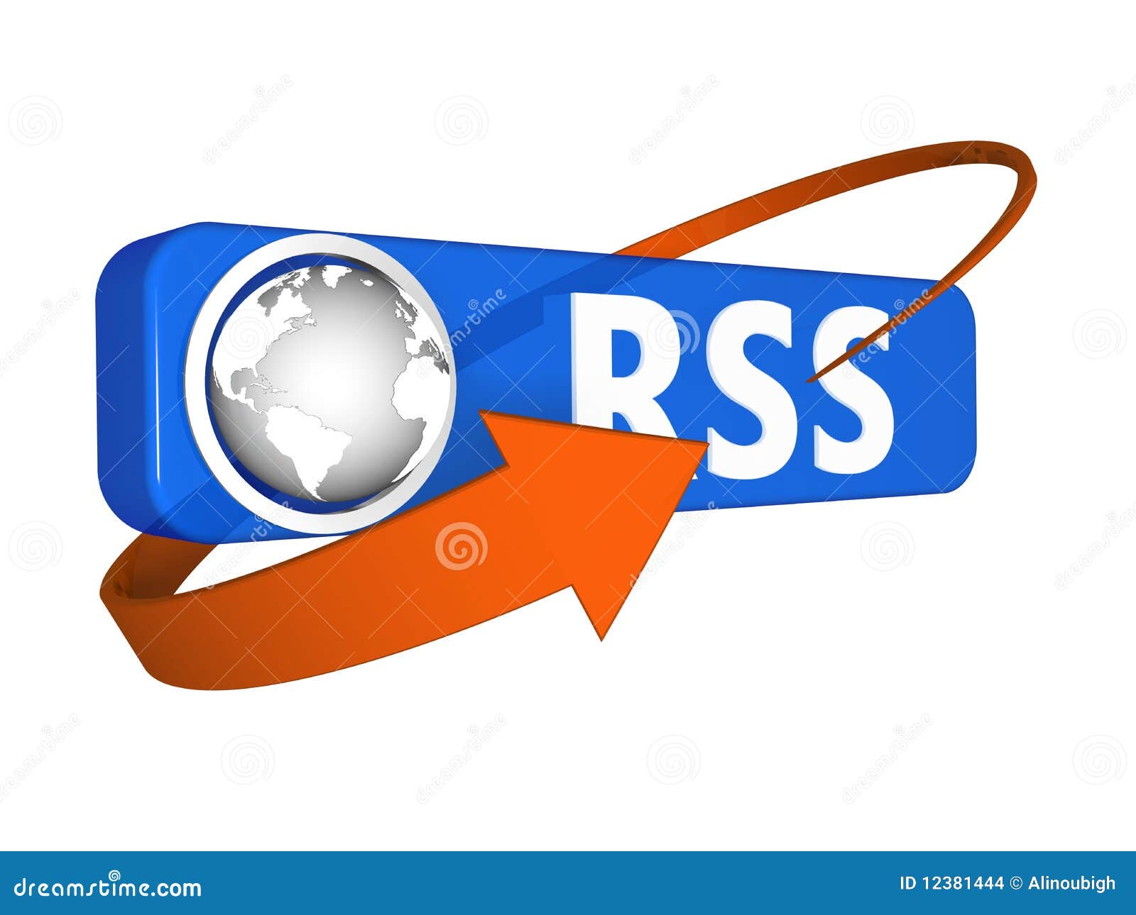 Rss stock illustration. Illustration of push, flux, blogger - 12381444