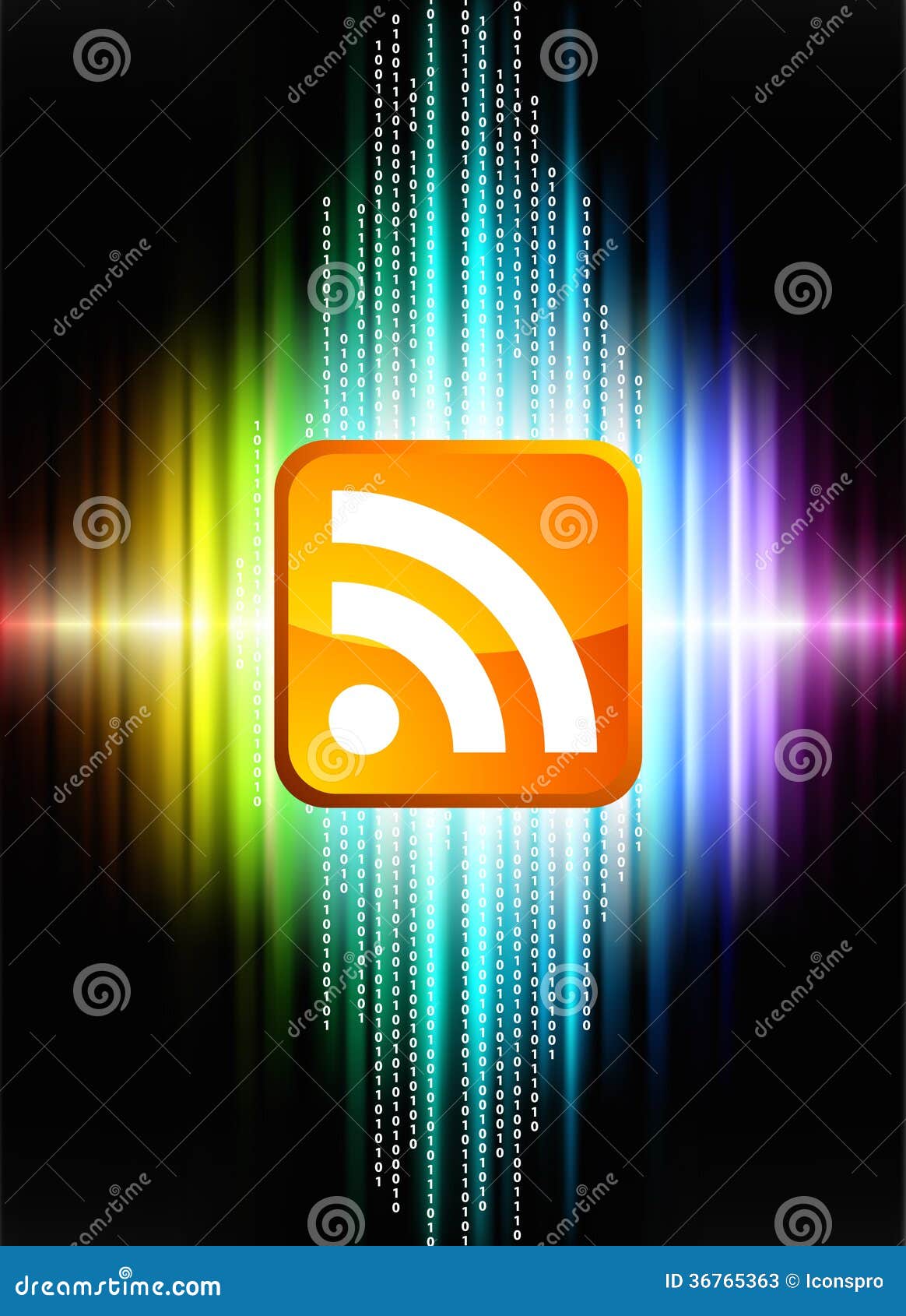 RSS on Abstract Spectrum Background Stock Illustration - Illustration ...