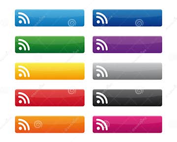 RSS buttons stock vector. Illustration of buttons, blogger - 26164520