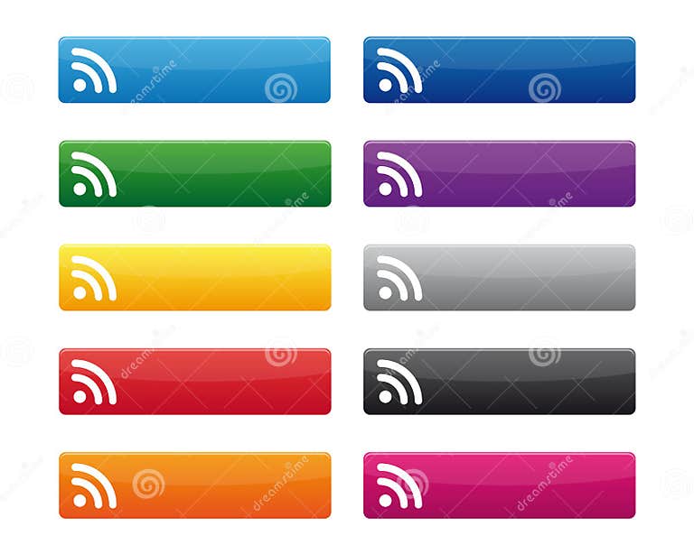 RSS buttons stock vector. Illustration of buttons, blogger - 26164520