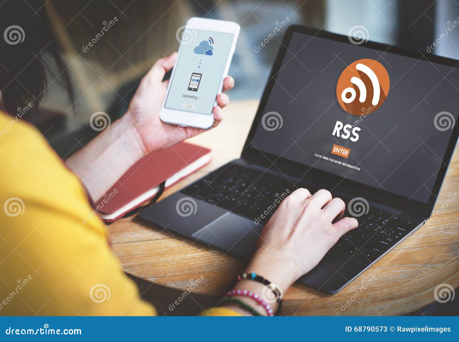 RSS Digital Announcement Network Technology Concept Stock Image - Image ...
