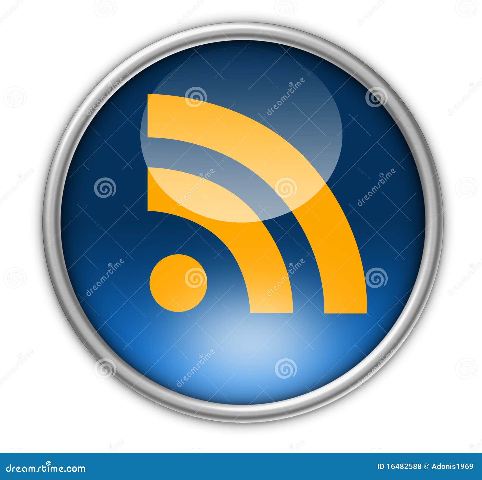 RSS feed button stock illustration. Illustration of circle - 16482588
