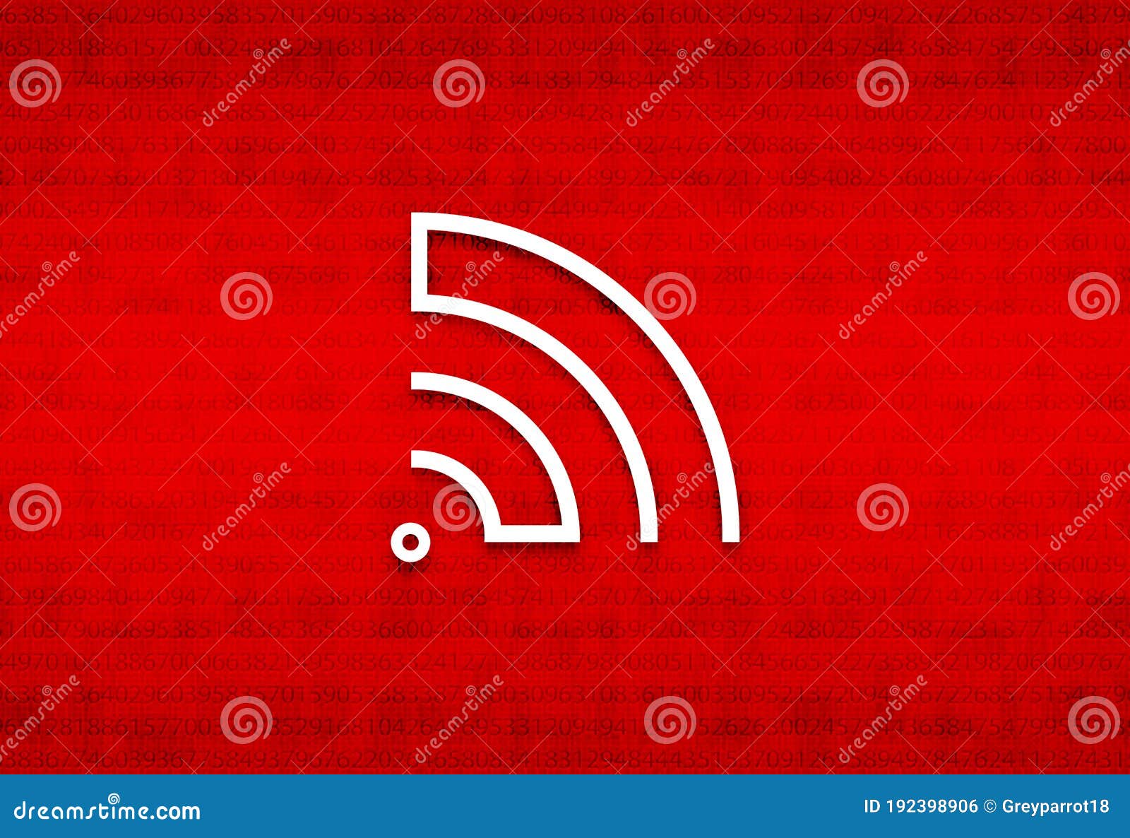 RSS Feed Icon Abstract Digital Screen Red Background Illustration Stock ...
