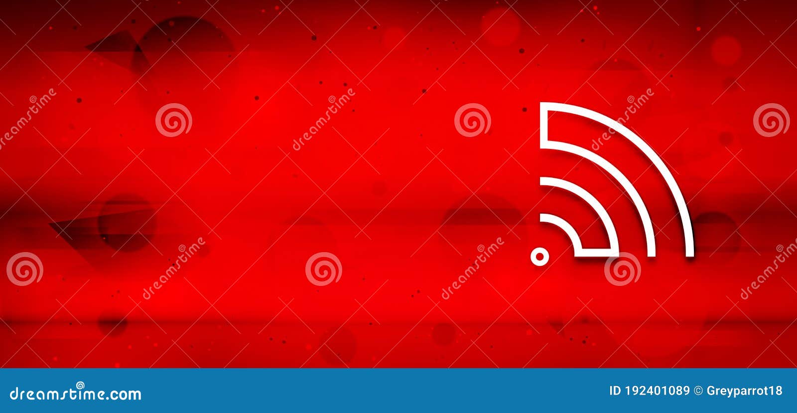 RSS Feed Icon Motion Art Abstract Red Banner Illustration Stock ...