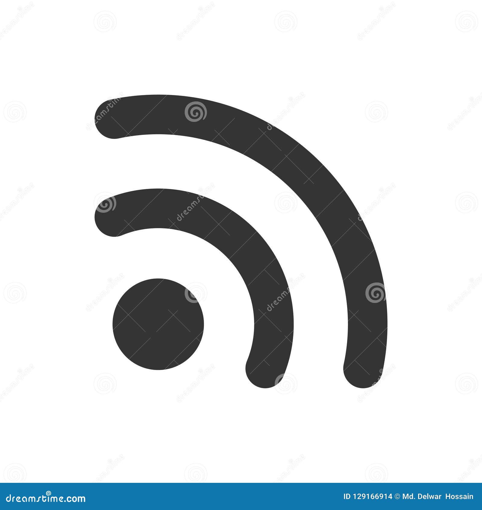 RSS feed icon stock vector. Illustration of blog, news - 129166914