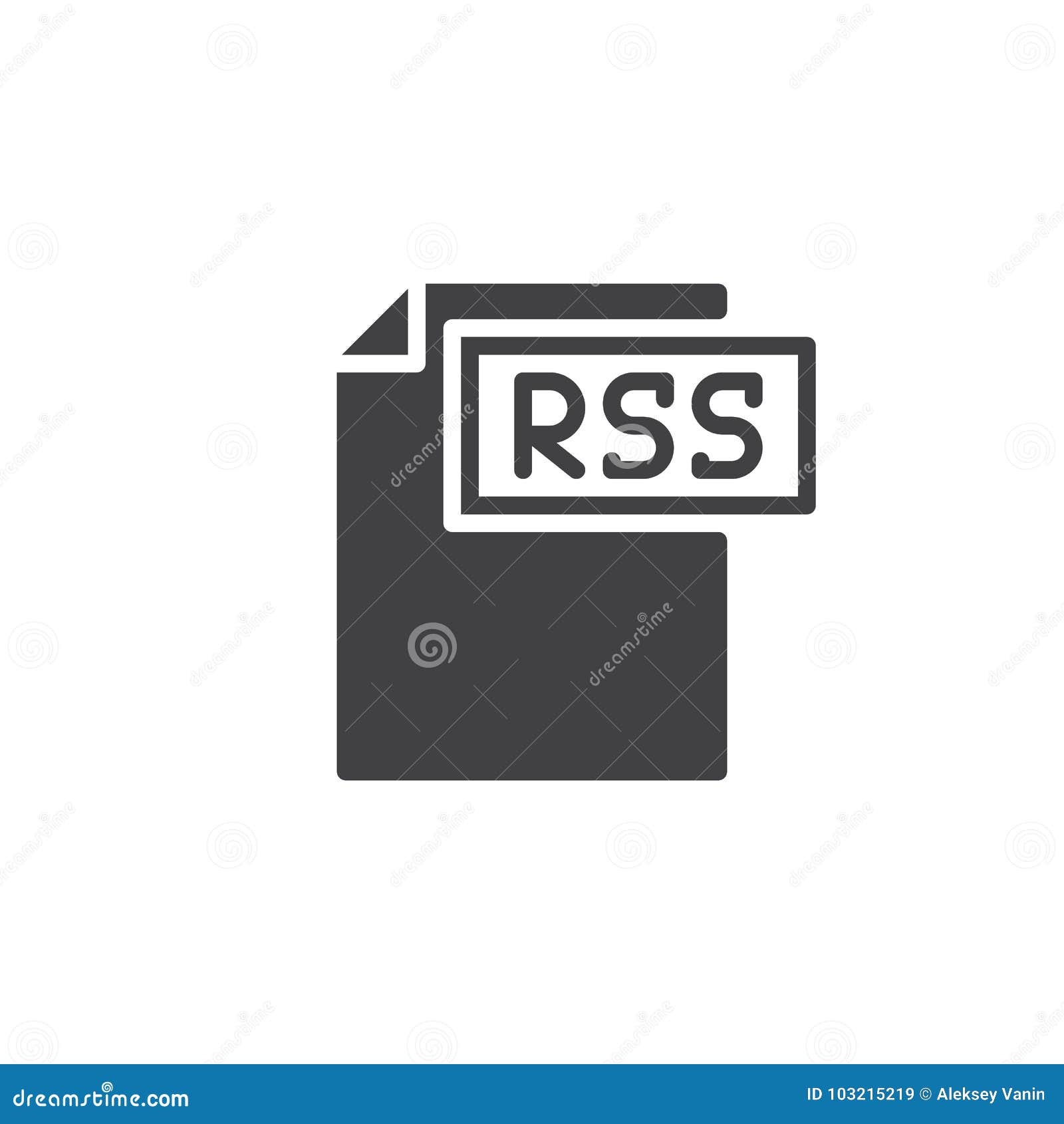Rss Format Document Icon Vector Stock Vector - Illustration of icon ...