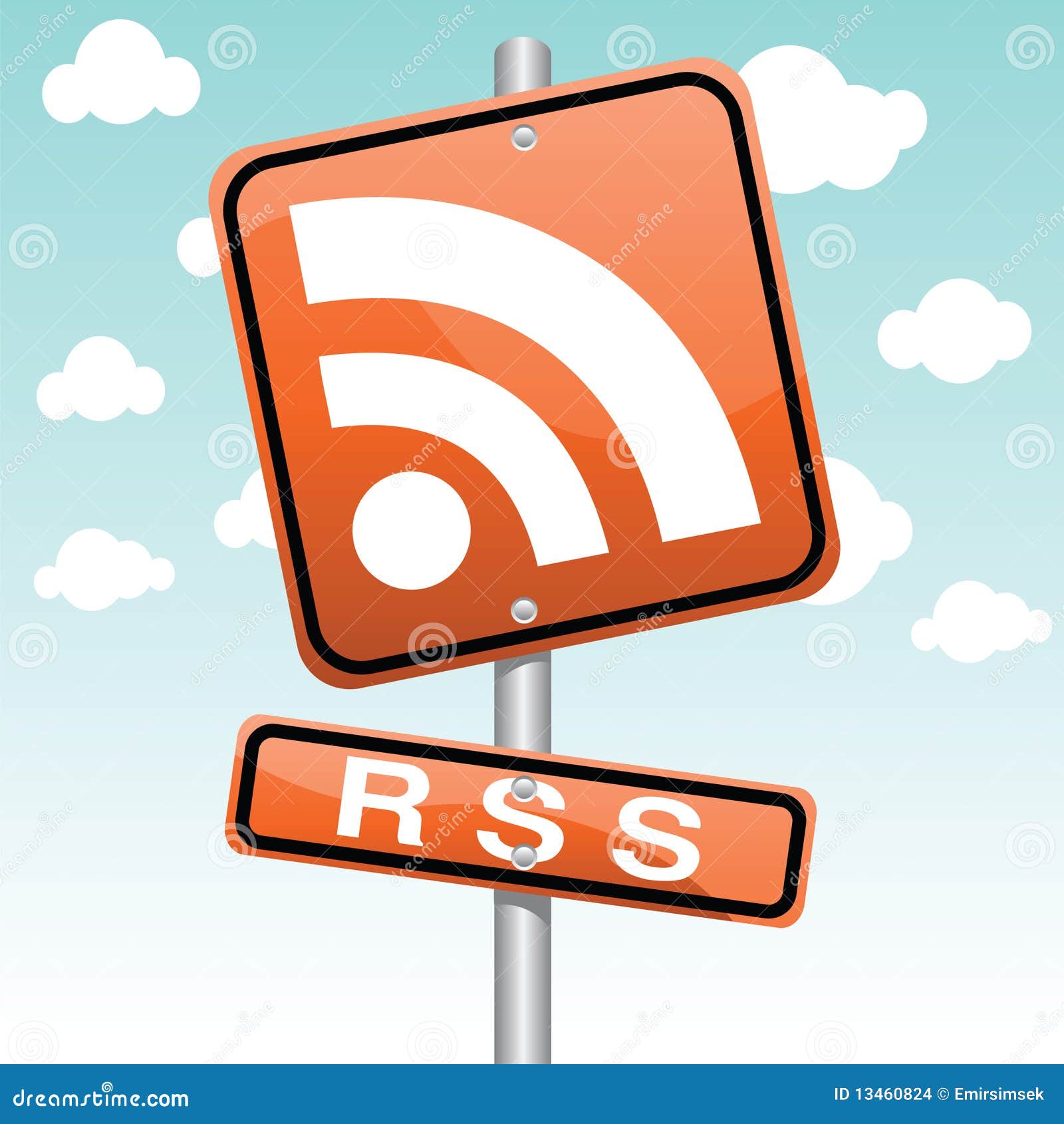 RSS Icon stock vector. Illustration of security, post - 13460824