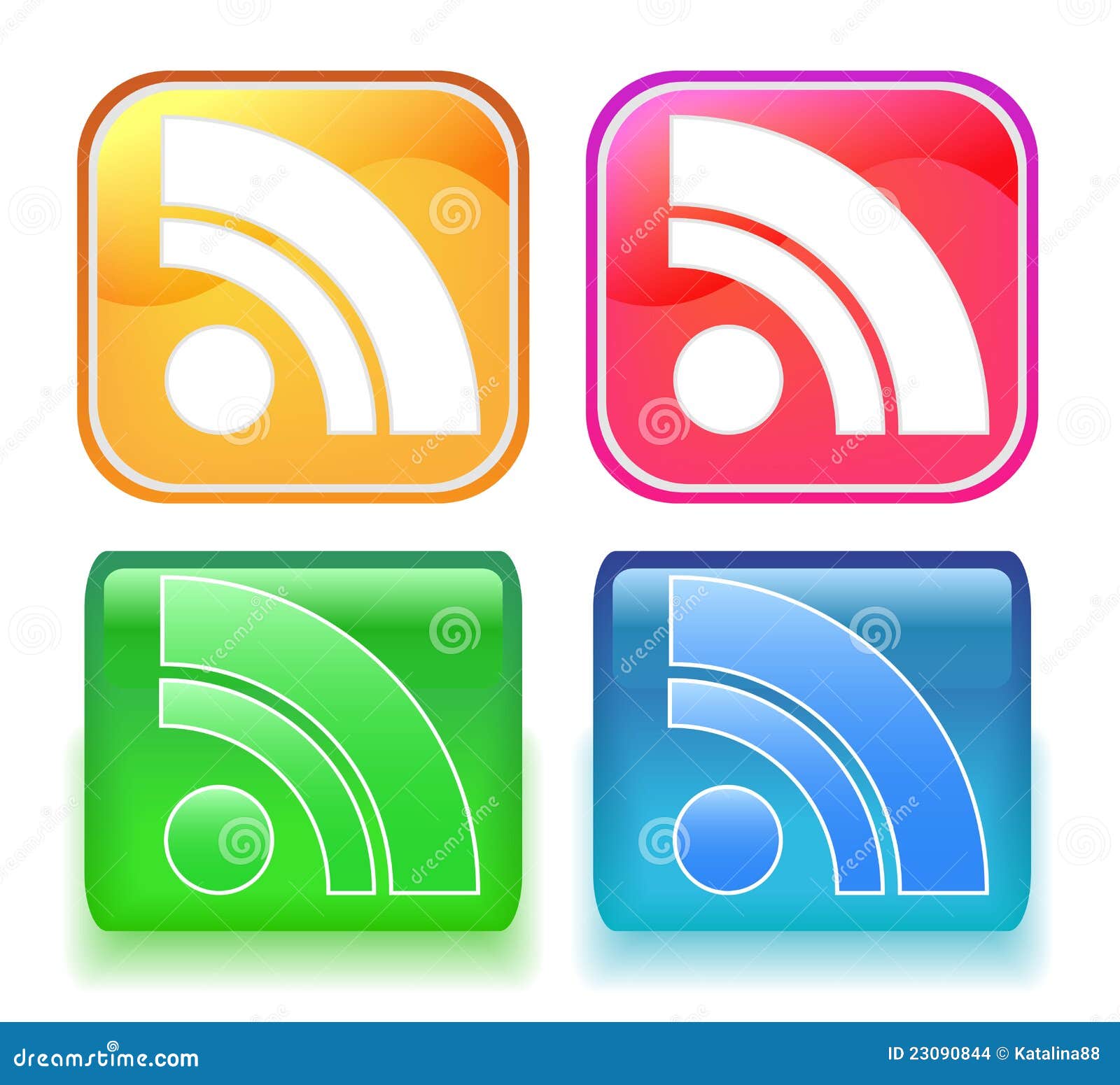 Rss icon stock vector. Illustration of object, sign, publicity - 23090844
