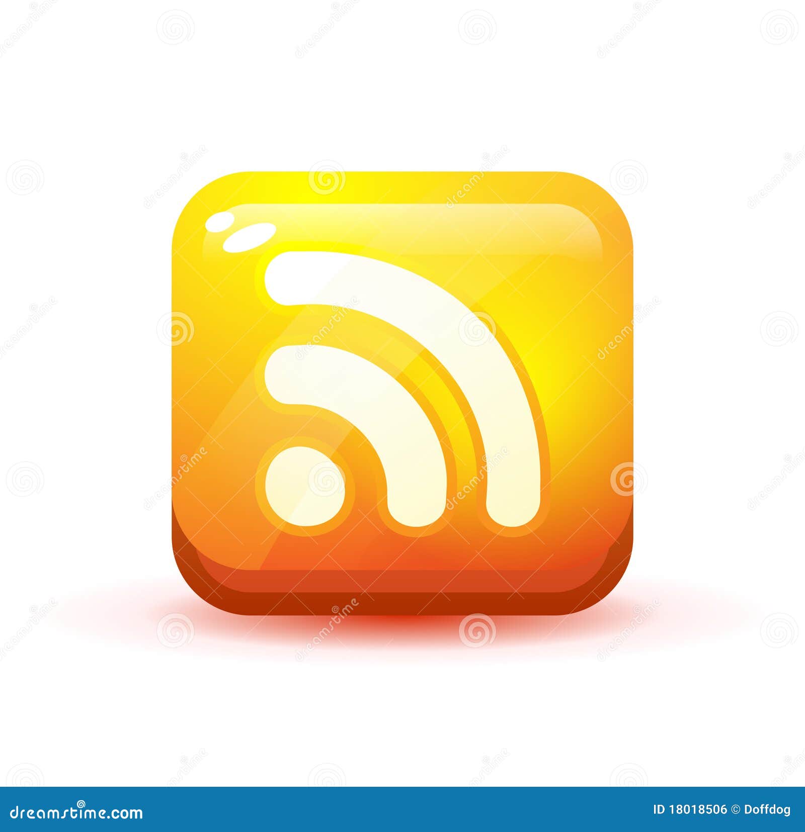 RSS icon illustration stock vector. Illustration of design - 18018506