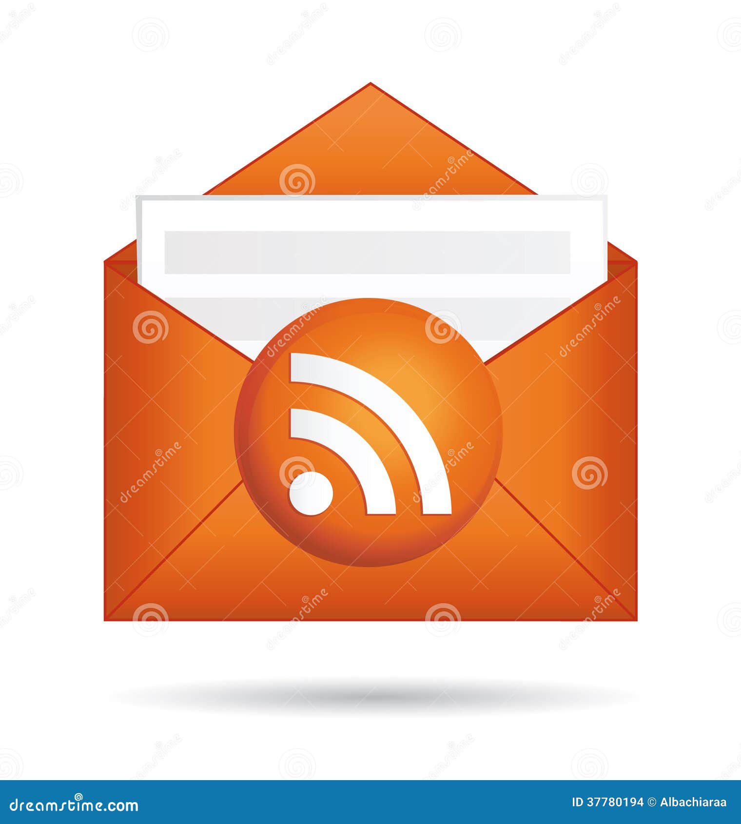 Rss icon orange folder. stock vector. Illustration of network - 37780194