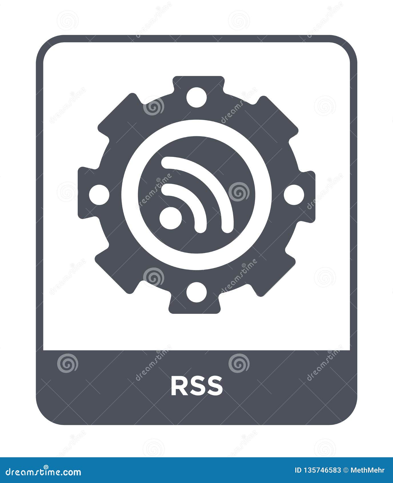 Rss Icon in Trendy Design Style. Rss Icon Isolated on White Background ...