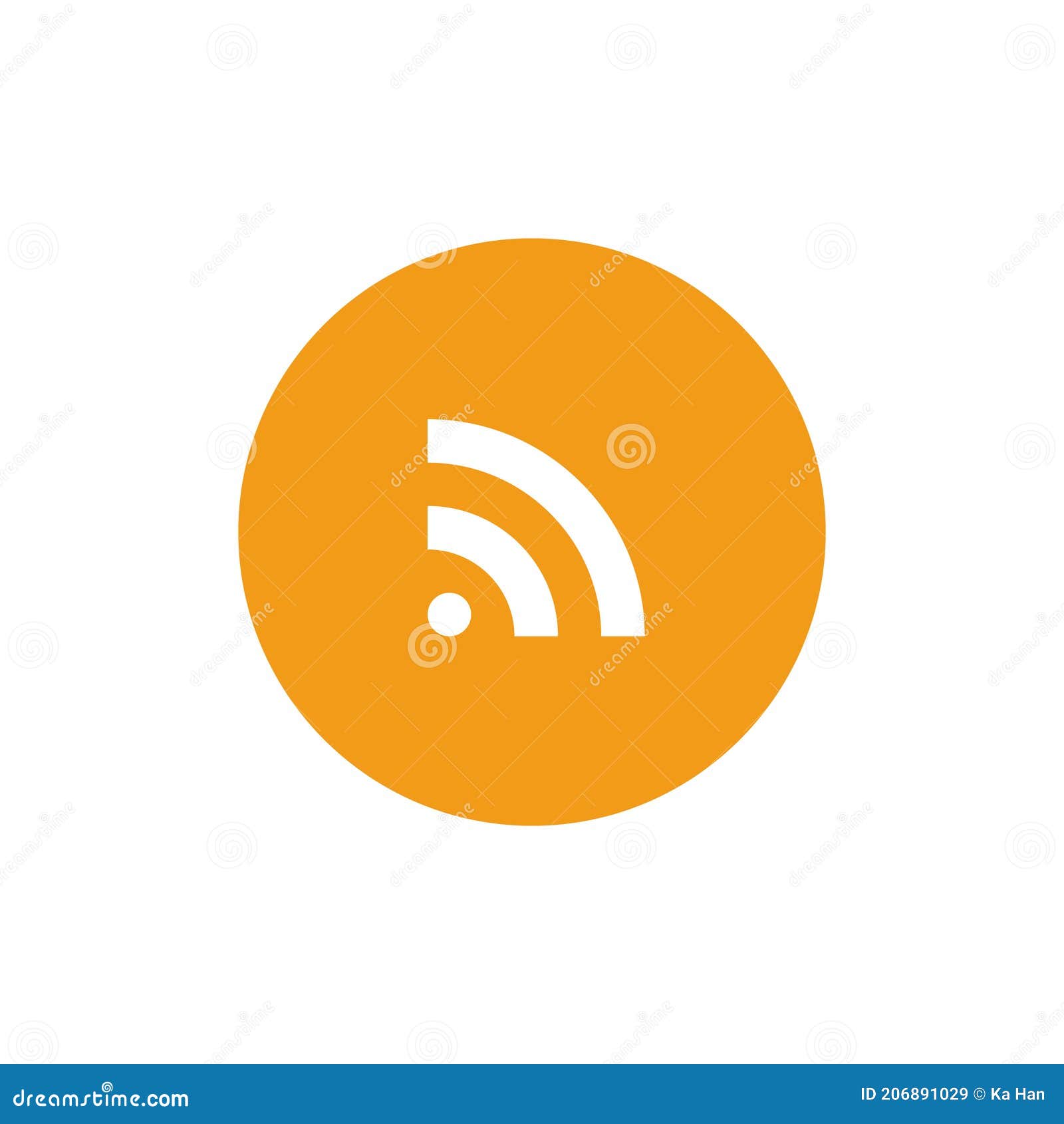 RSS Icon Vector in Flat Style. really Simple Syndication Symbol ...