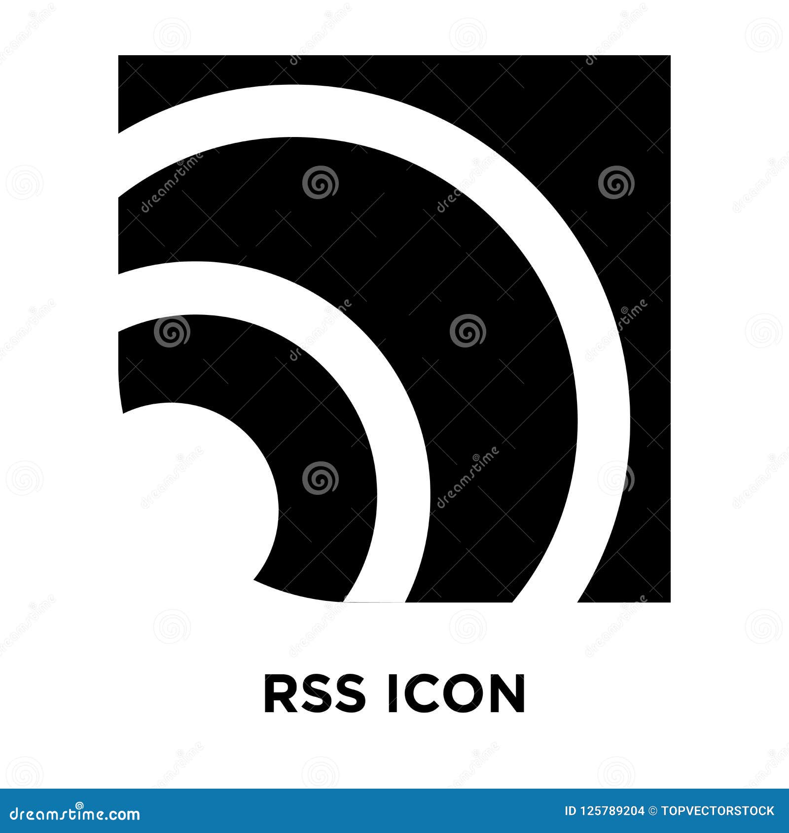 RSS Icon Vector Isolated On White Background, Logo Concept Of RS Stock ...