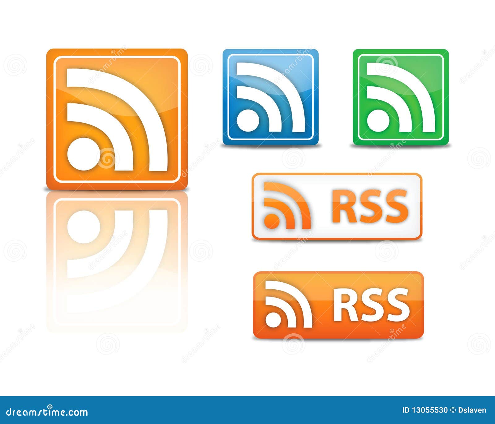 Rss icons stock vector. Illustration of news, newsletter - 13055530