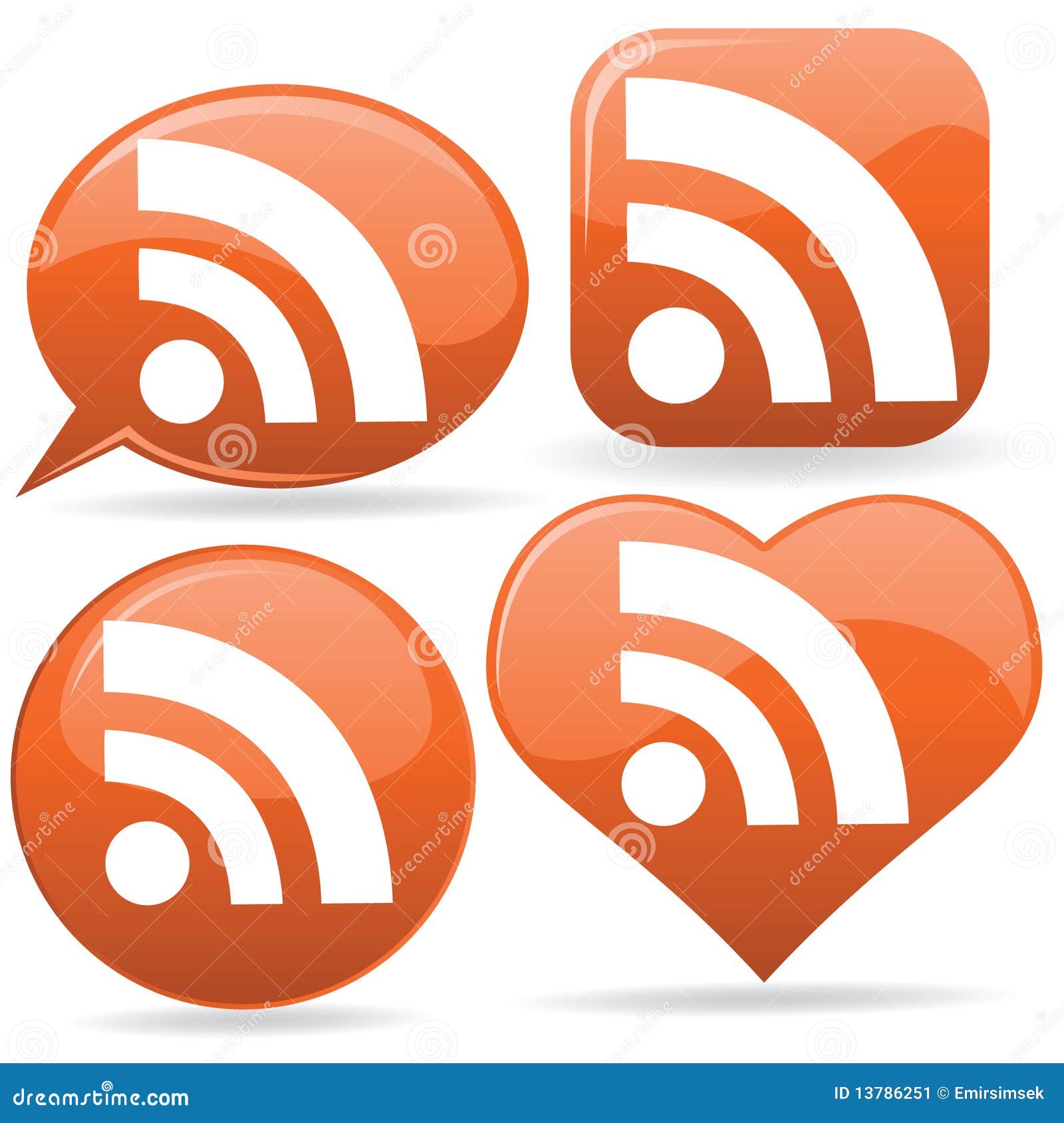 RSS Icons stock vector. Illustration of vector, feed - 13786251