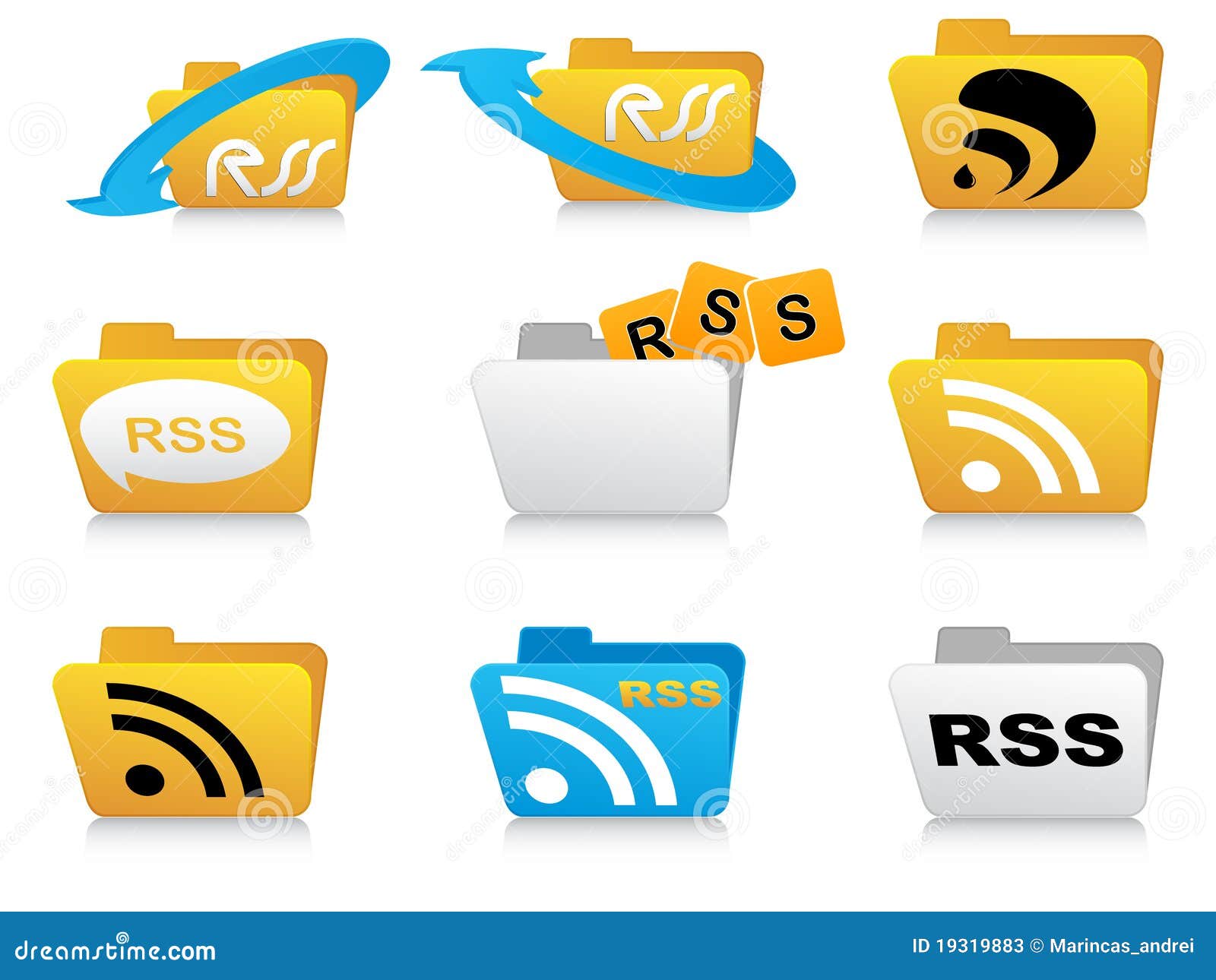 Rss icons stock illustration. Illustration of website - 19319883